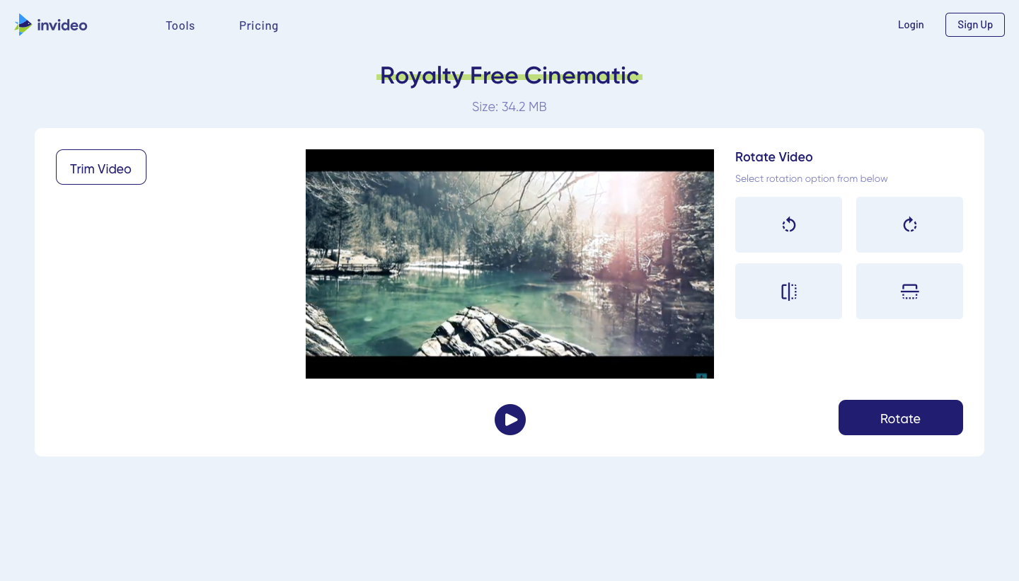 Rotate Video - Free Online Video Rotator | InVideo